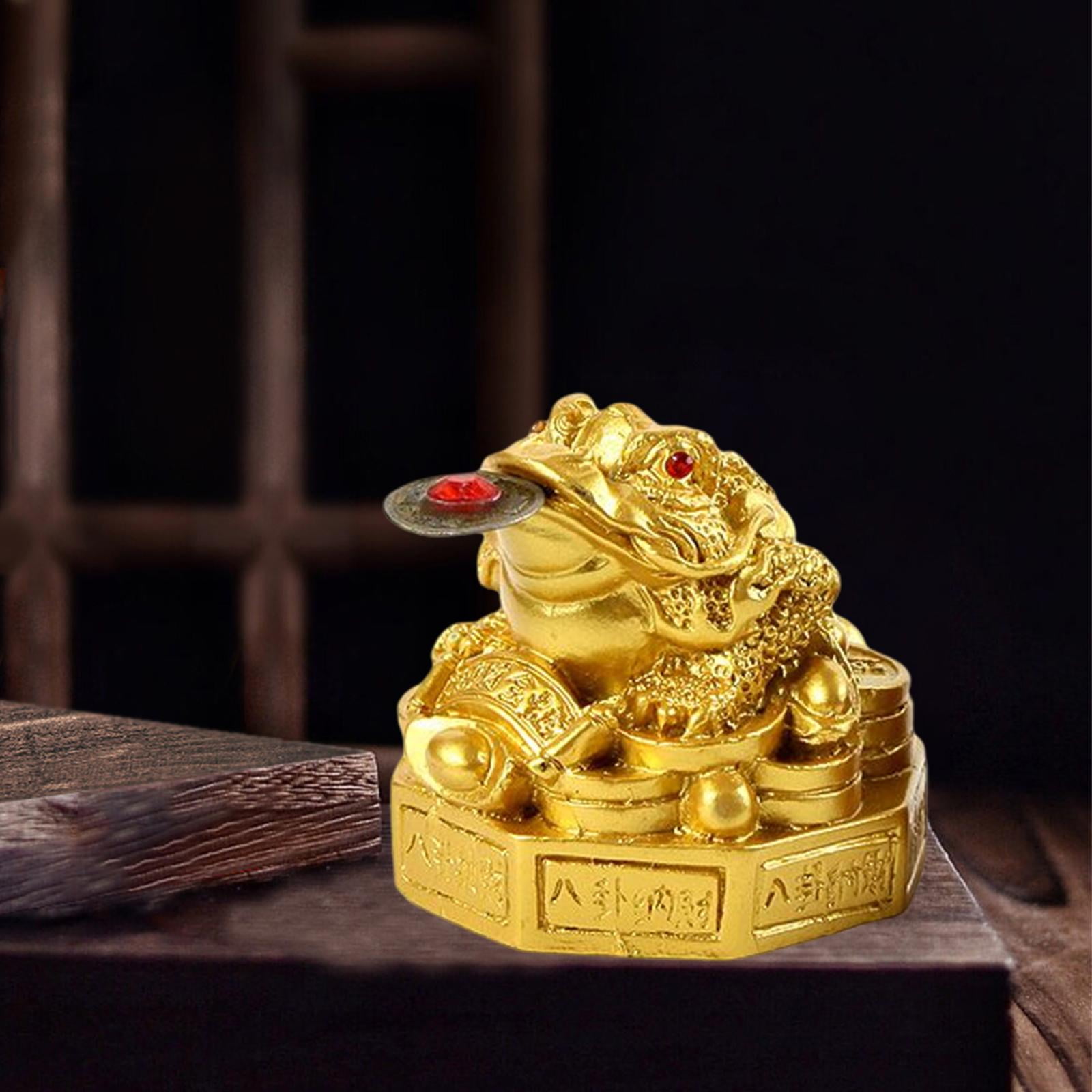 Chinese Feng Shui money frogs Statue Three Legged frog, Resin Figurine ...
