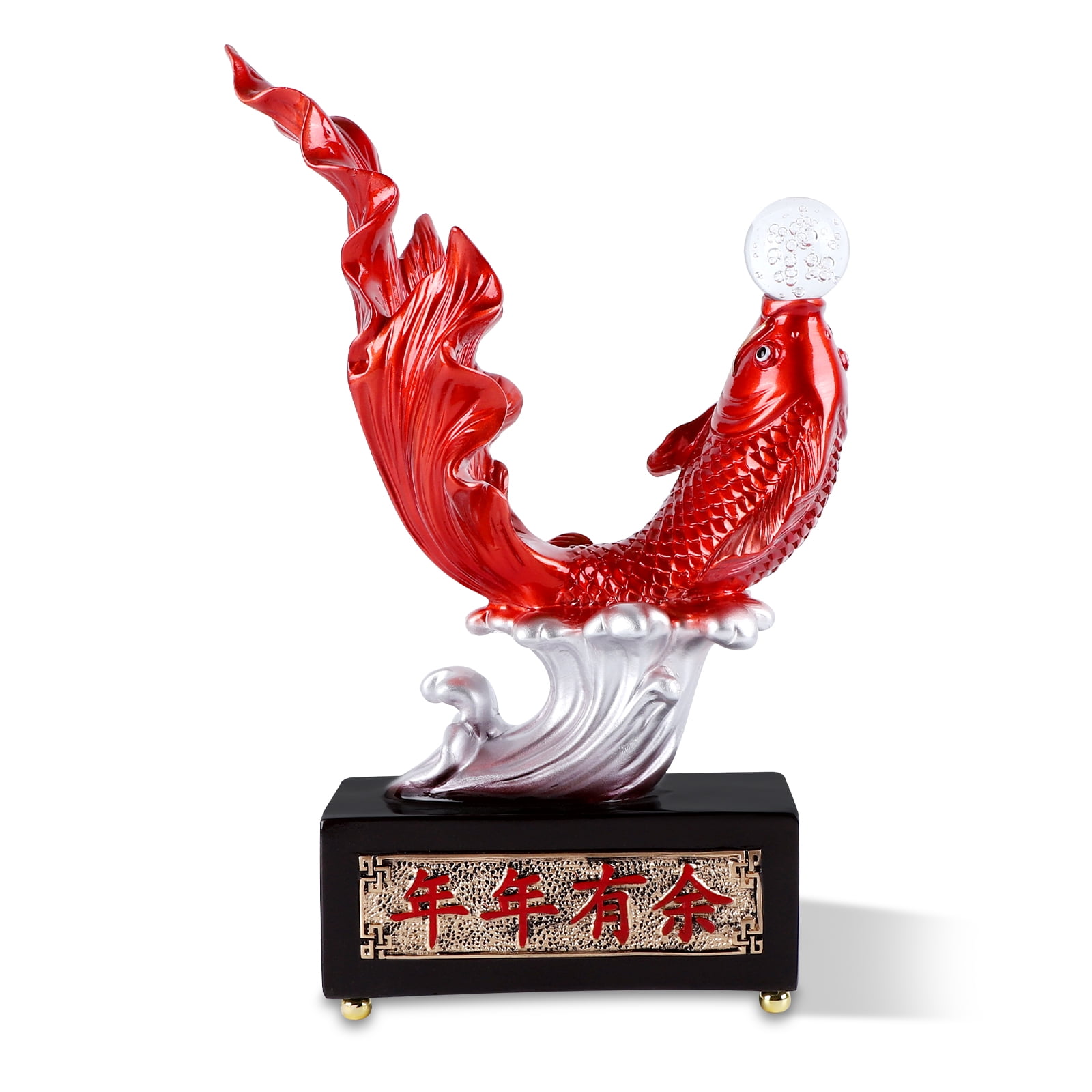 Chinese Fengshui Decor Fish Statue, Fengshui Fish Statue, 13 Inch Large ...