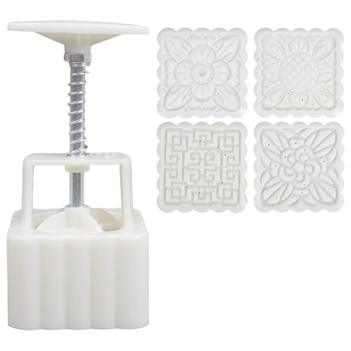 Chinese Flower Moon Cake Press Mold, Hand Pressed Mooncake Dessert DIY ...