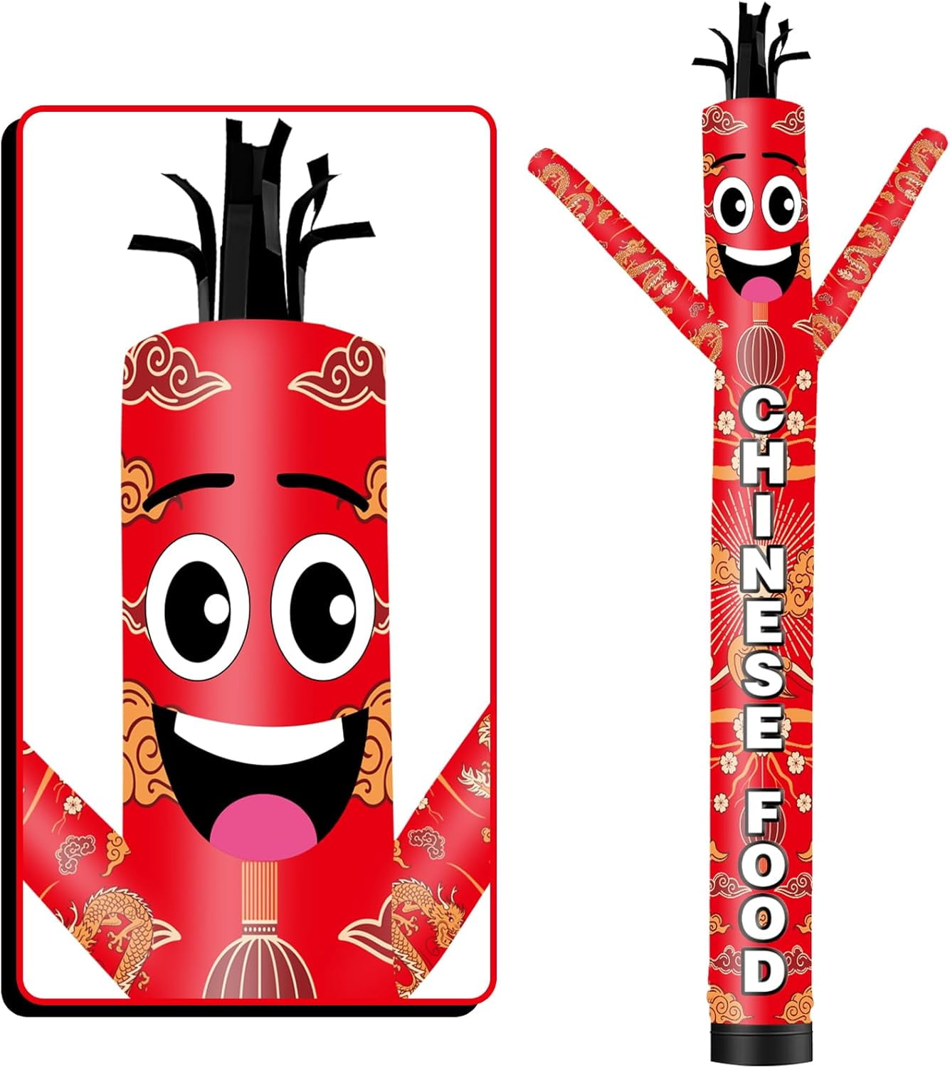 Chinese Food Inflatable Tube Man Wacky Wavy Dancing Guy for Outdoor ...