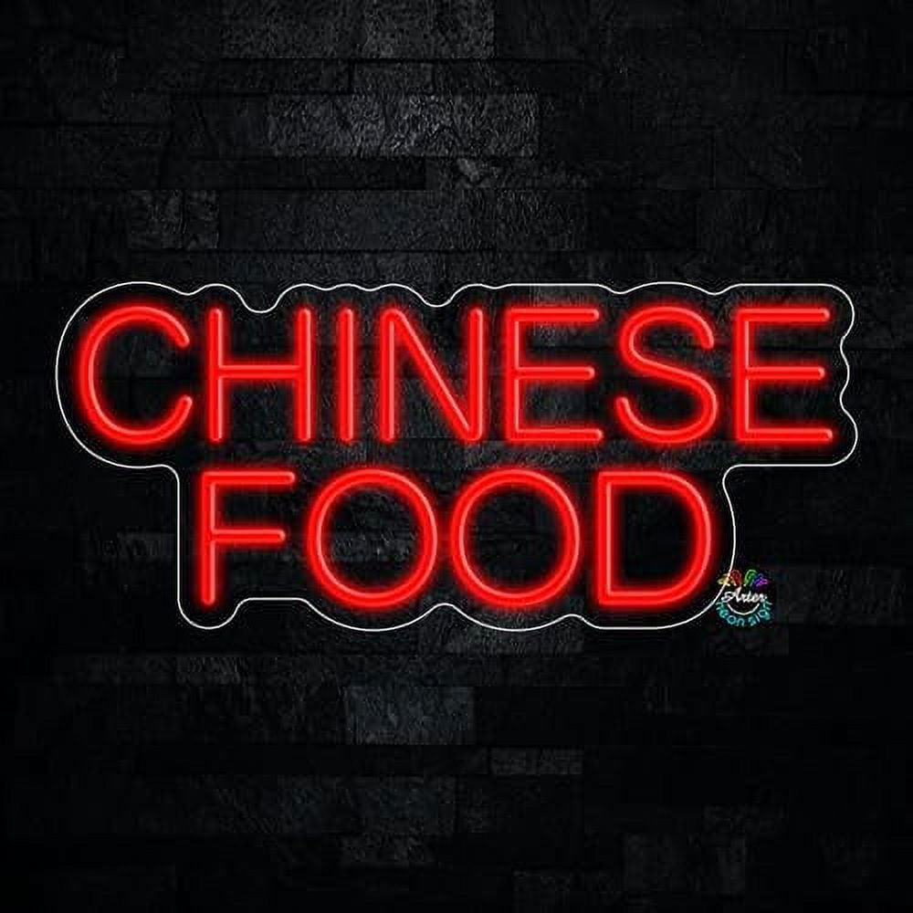 Chinese Food LED Neon Sign 23"L x 10"H #32154 - Walmart.com