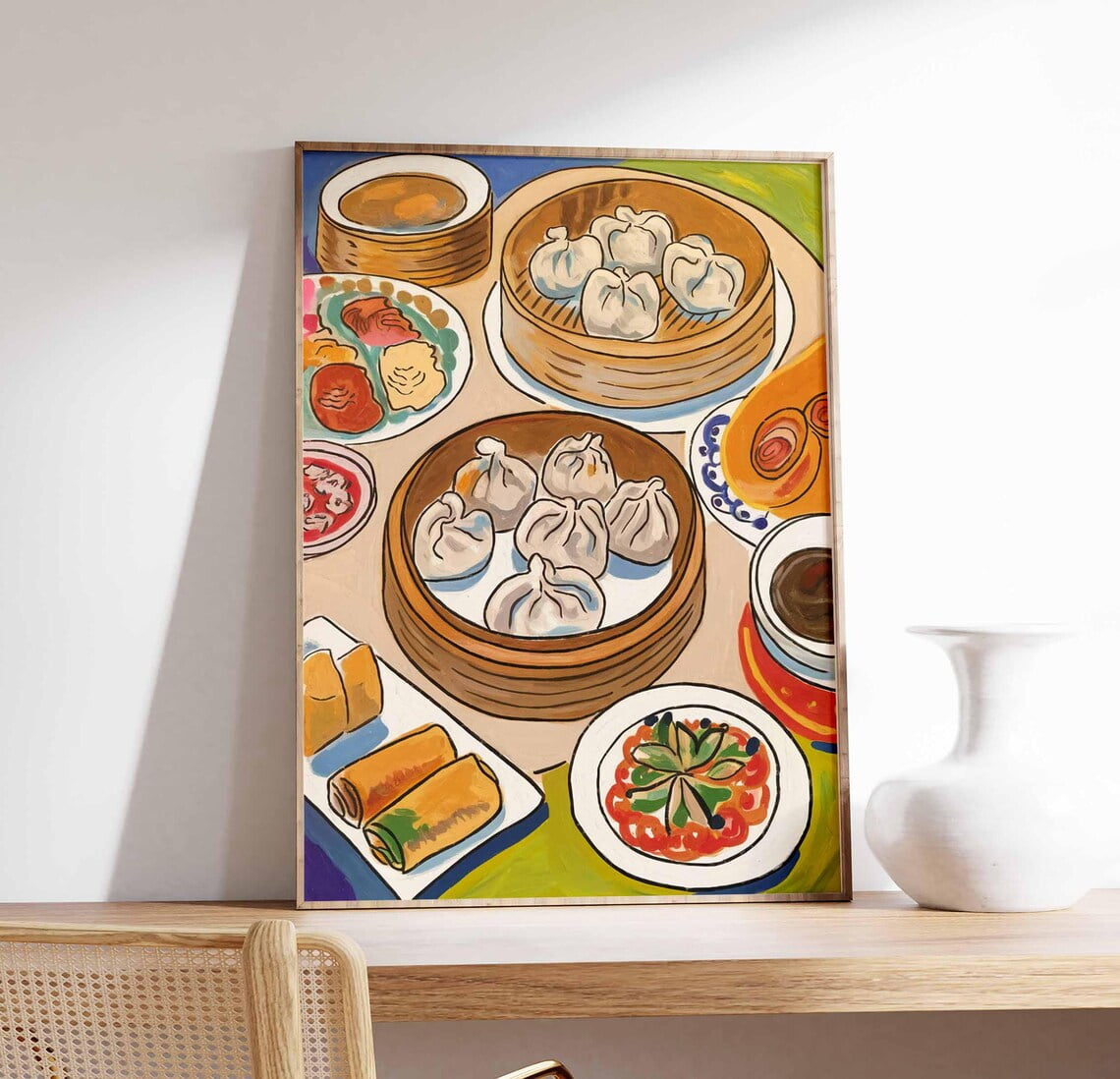 Chinese Food Poster, Asian Food Print, Oriental Decor, Dinner Table ...