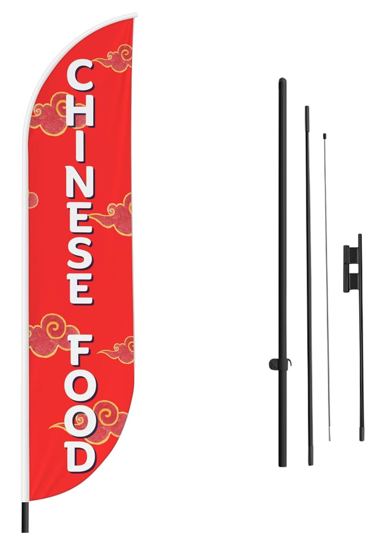 Chinese Food Sign flag Pole Mount for Outdoor by Huang zhong wen | 15 ...