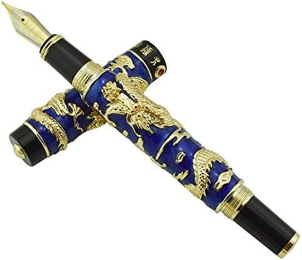 Chinese Fountain Pen Fine Nib Collection by Jinhao Blue Double Dragon ...