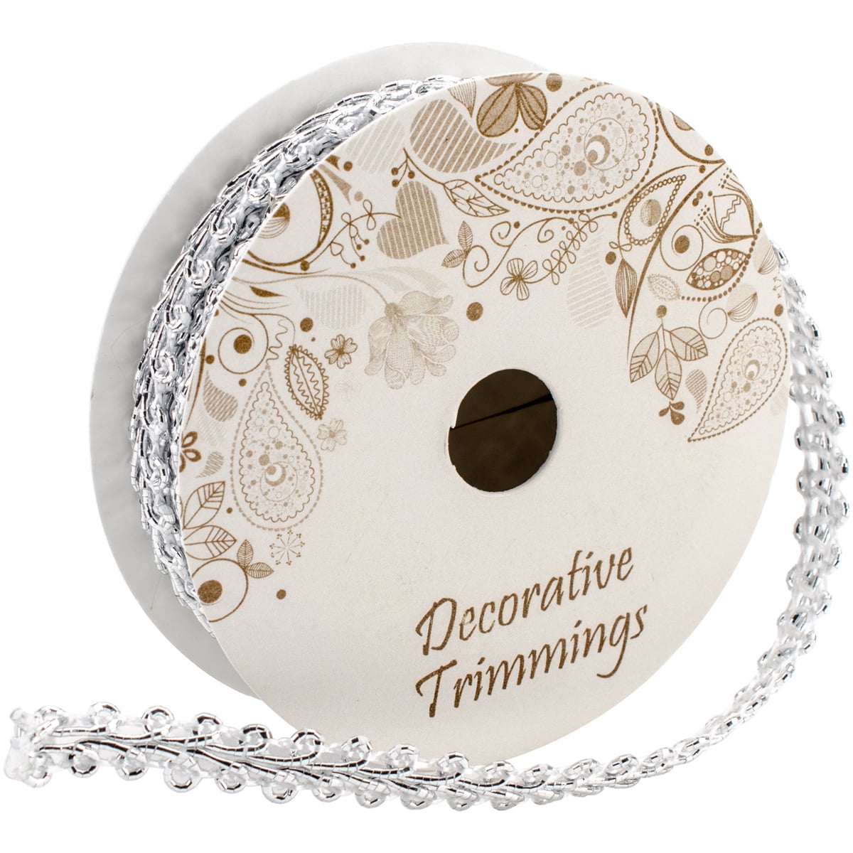 Chinese Gimp Trim 3/8"X5ft-Silver, Pk 2, Decorative Trimmings - Walmart.com