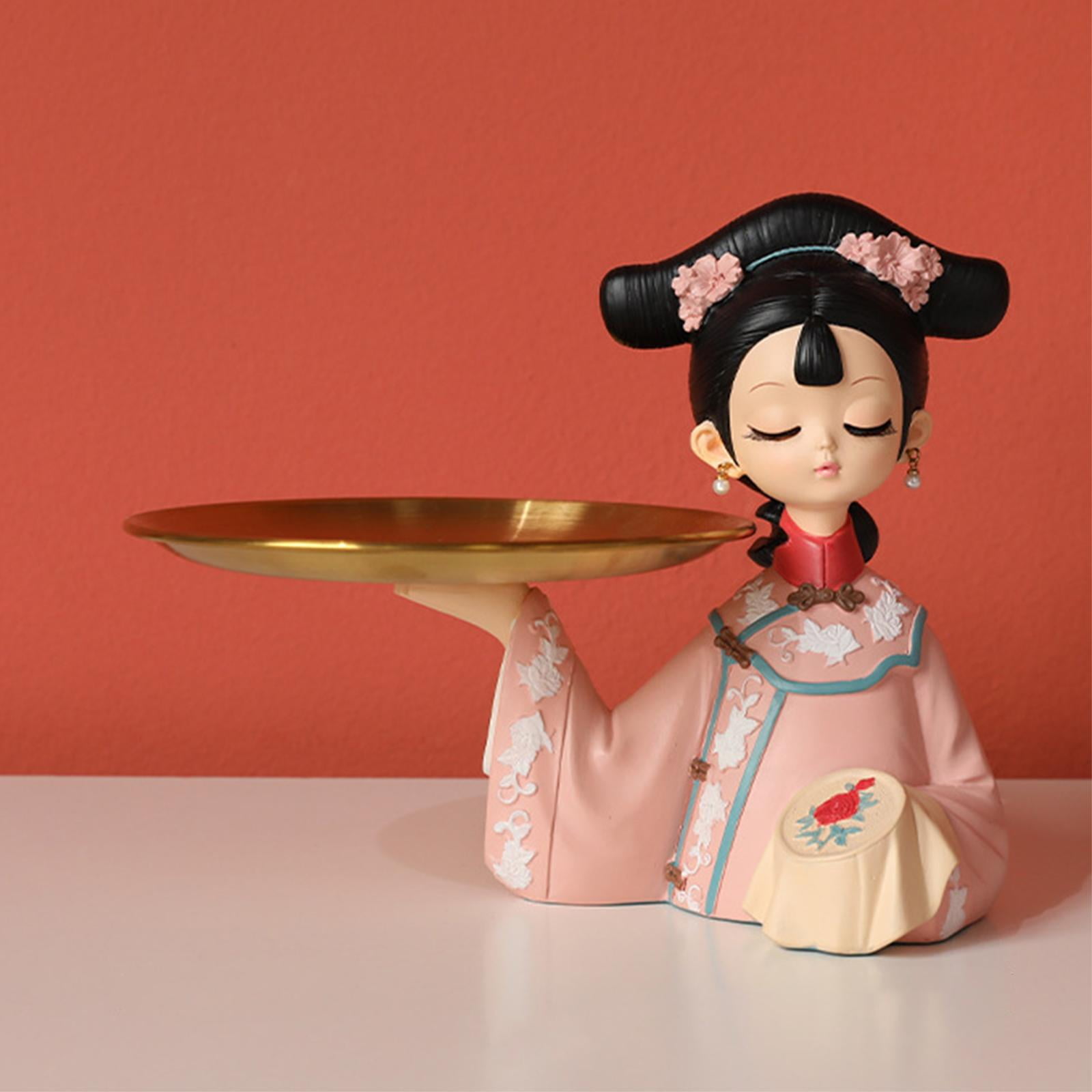 Chinese Girl Figurine Han And Tang Ladies Decorative Resin Collectible ...