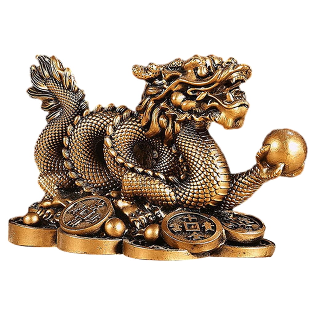 Chinese Golden Dragon Sculpture, Powerful Symbol of Prosperity and ...