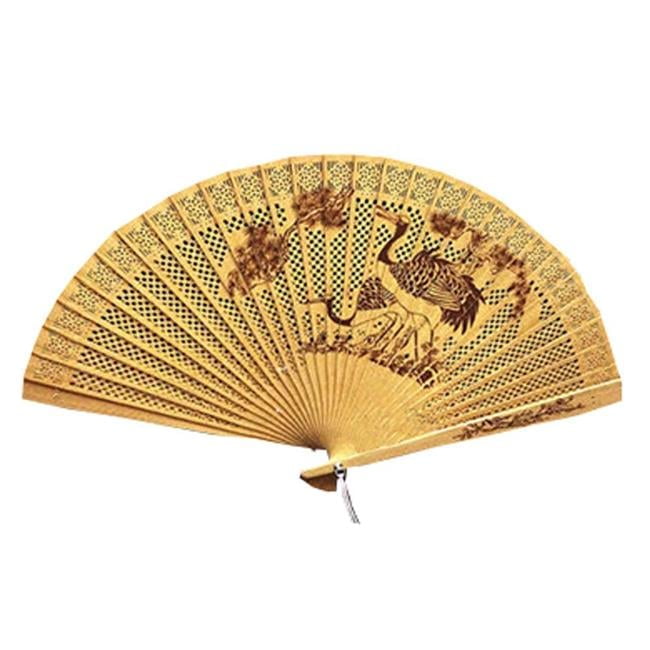 Chinese Hand Held Wooden Folding Fans - Walmart.com