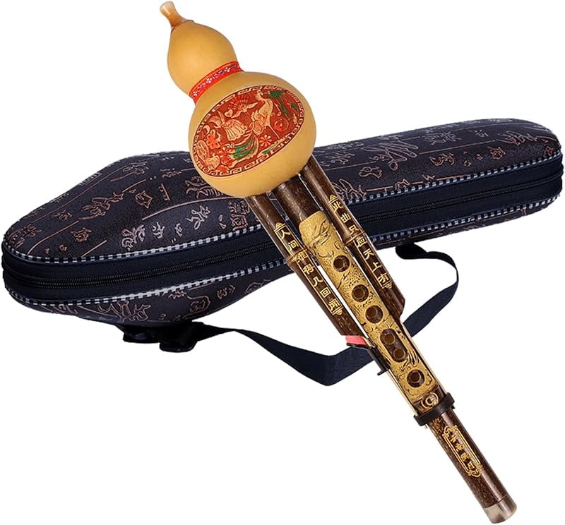 Chinese Handmade Hulusi Bamboo Gourd Cucurbit Flute Ethnic Musical ...