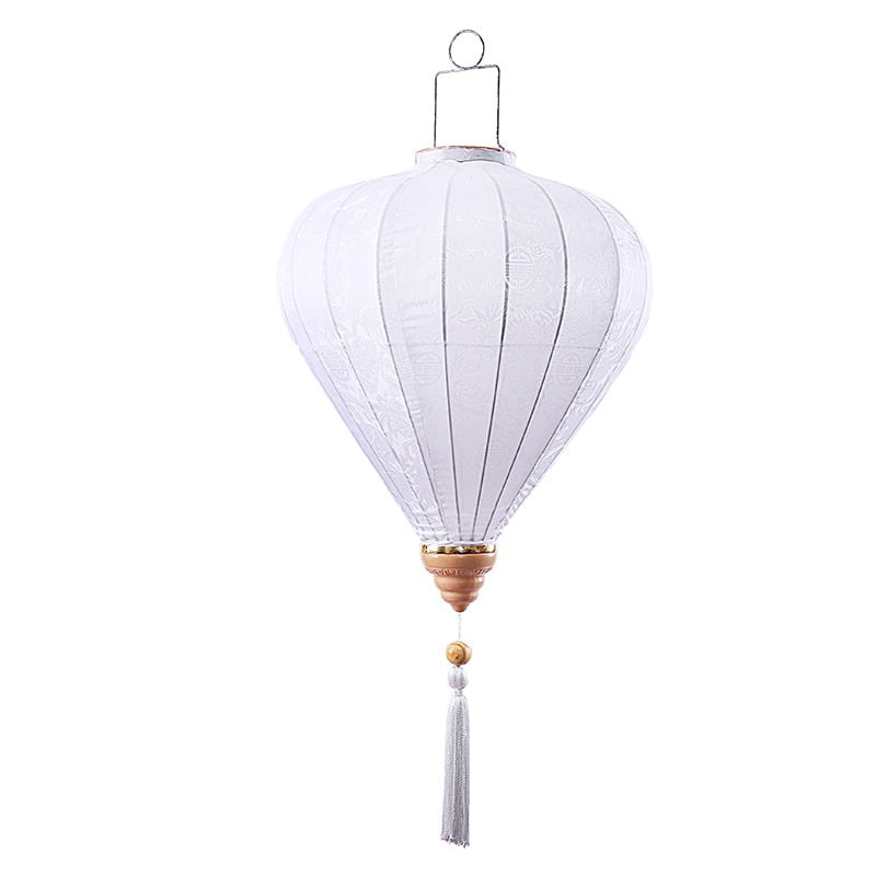 Chinese Hanging Lantern White Lantern Solid Color Cloth Lantern ...