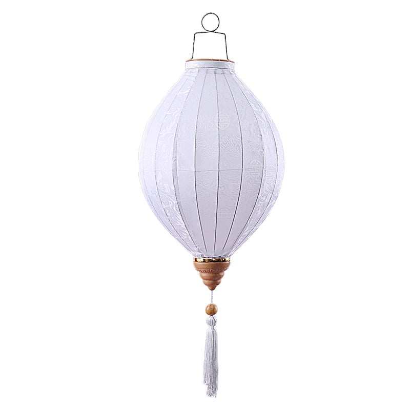 Chinese Hanging Lantern White Lantern Solid Color Cloth Lantern ...