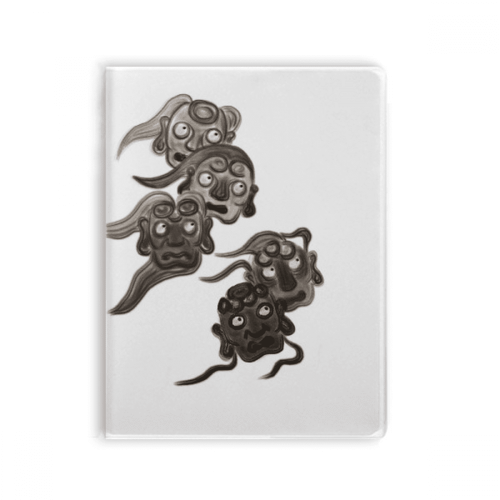 Chinese Ink Style Five Goblins Monster Notebook Gum Cover Diary Soft ...