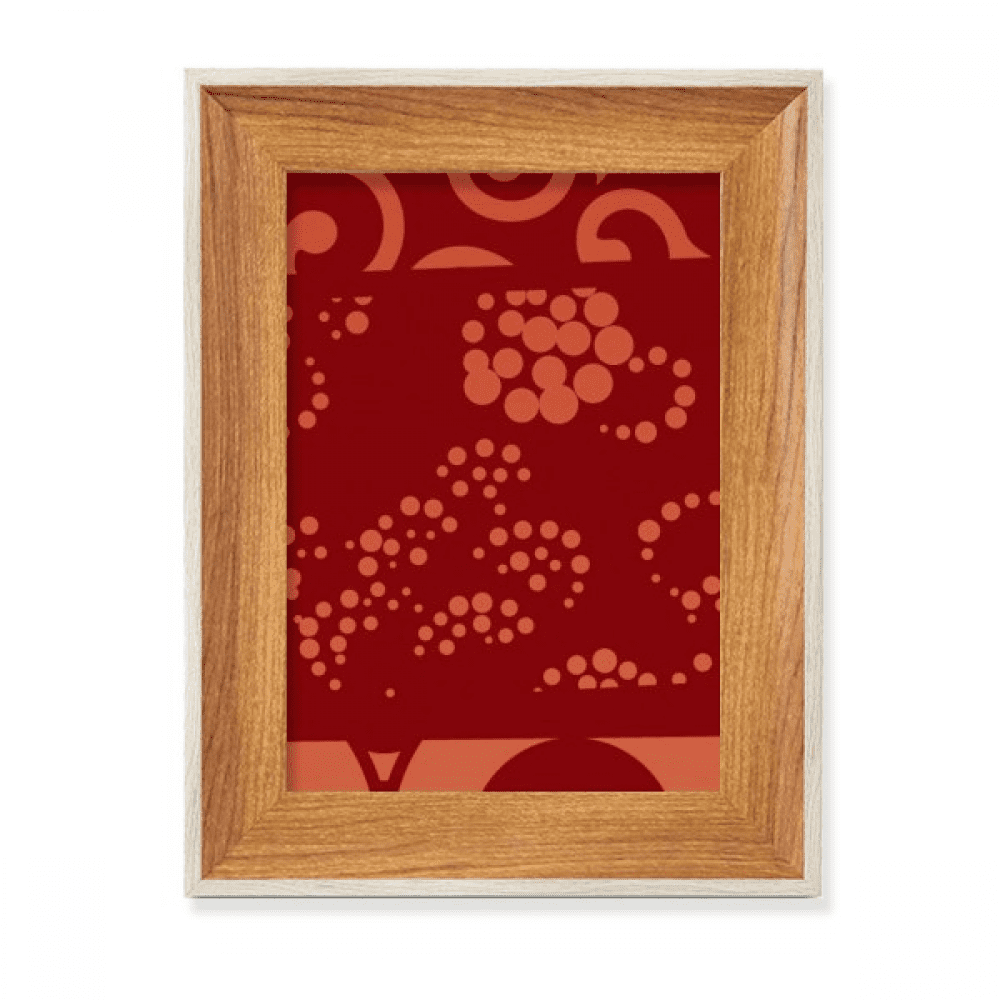 Chinese Japanese Style Asia Wave Dot Pattern Desktop Wooden Photo Frame ...