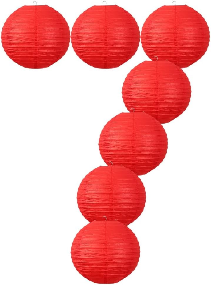 Chinese Japanese Style Paper Lanterns, Set of 7 - Walmart.com
