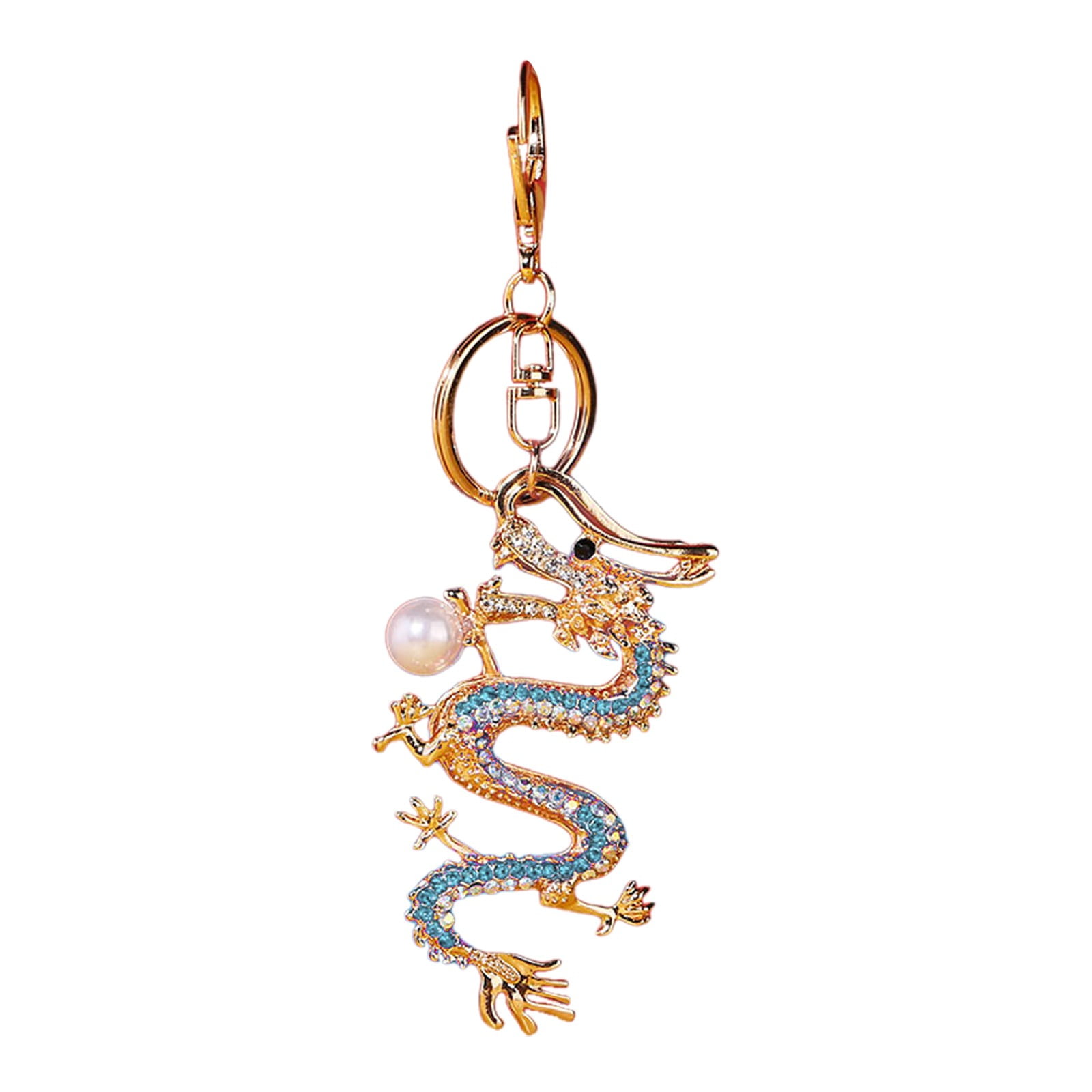 Chinese Keychain Crafted in Metal with Luminous Pearls and Elegant for ...