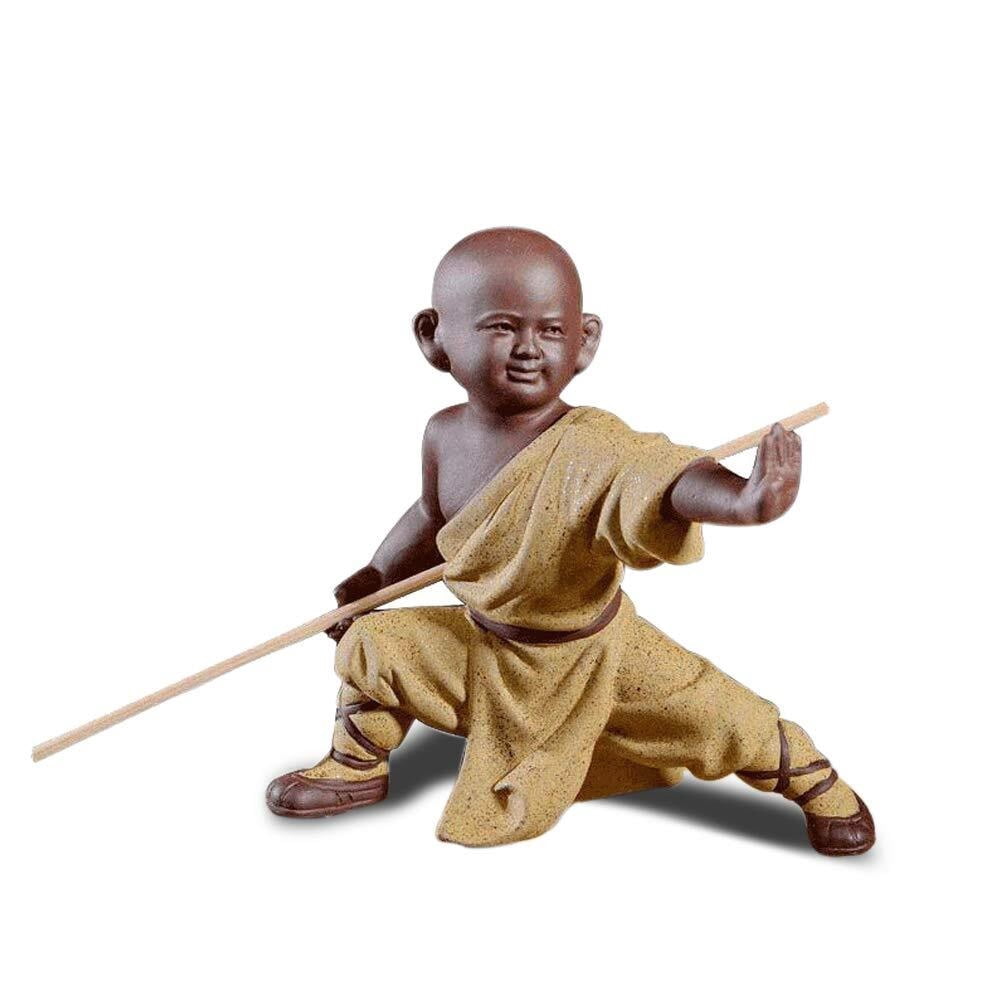 Chinese Kung Fu Shaolin Monk Figurines Crafts Ornaments Statues ...