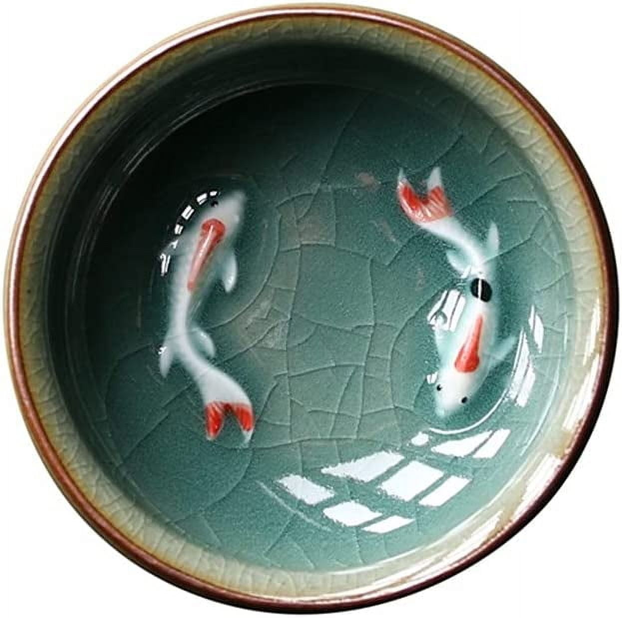 Chinese Kung Fu Teacups 2oz. Vivied Koi Fish (C-003) C-003 - Walmart.com