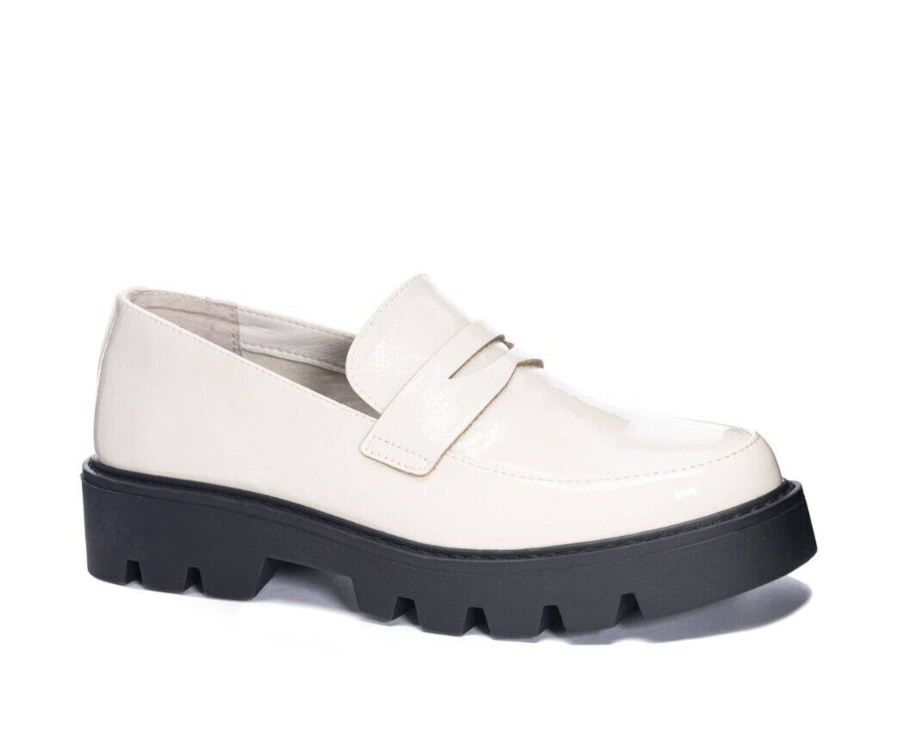 Chinese Laundry Playback Loafers Women's 10M Cream Patent Leather Shoes ...