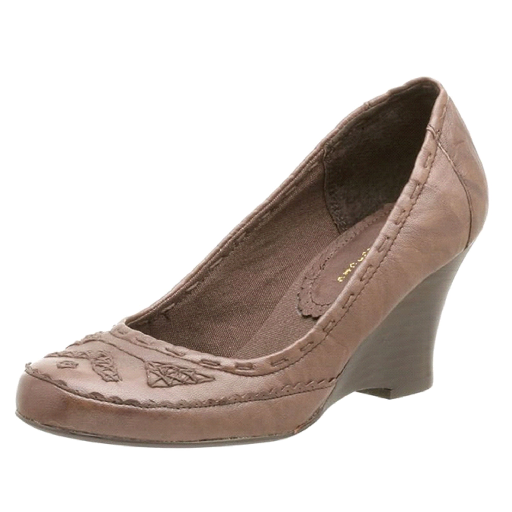 Chinese Laundry Women's Becky Wedge Heel, Leather, Brown US Size 7.5 ...