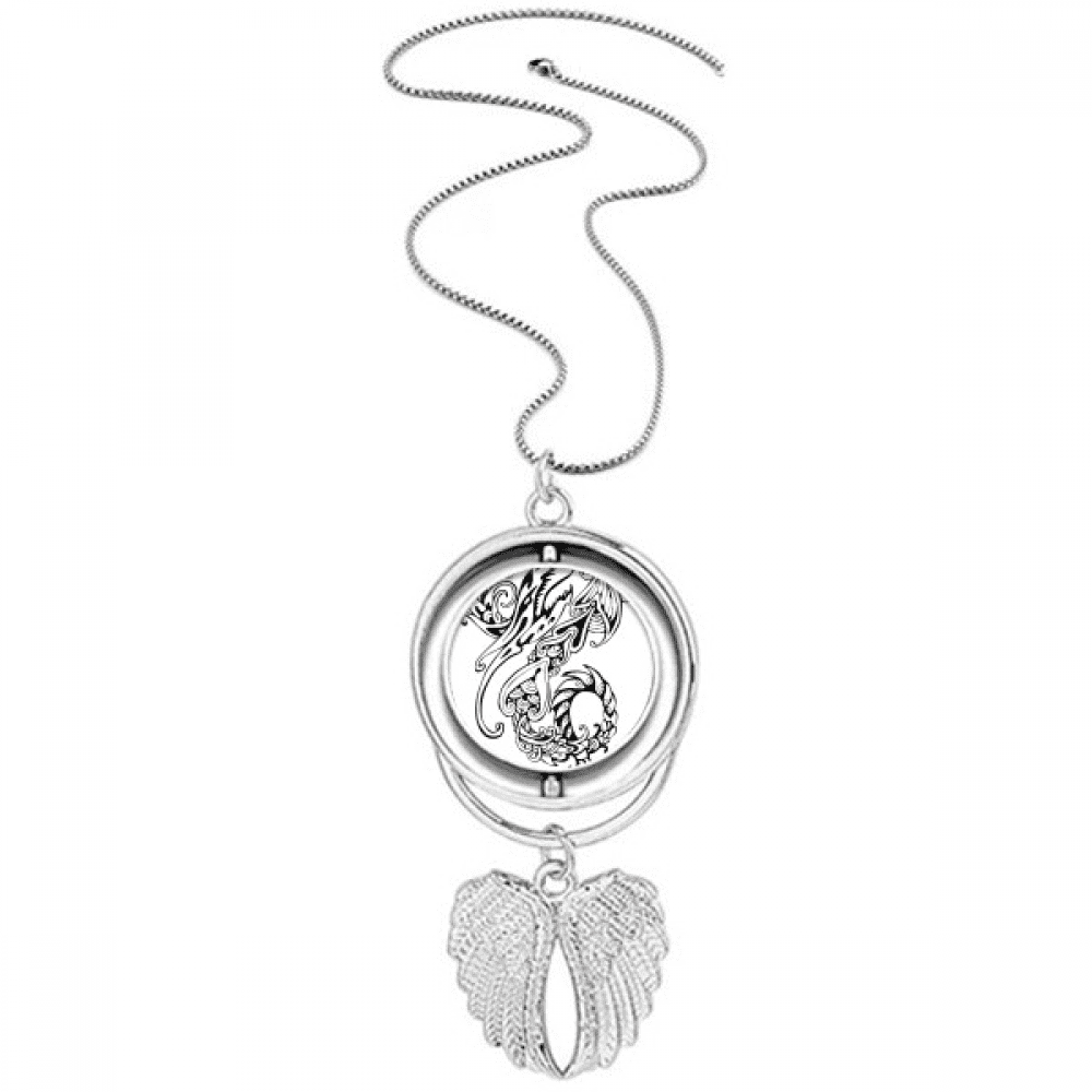 Chinese Line Painting China Dragon Pendant Angel Wings Rotating ...