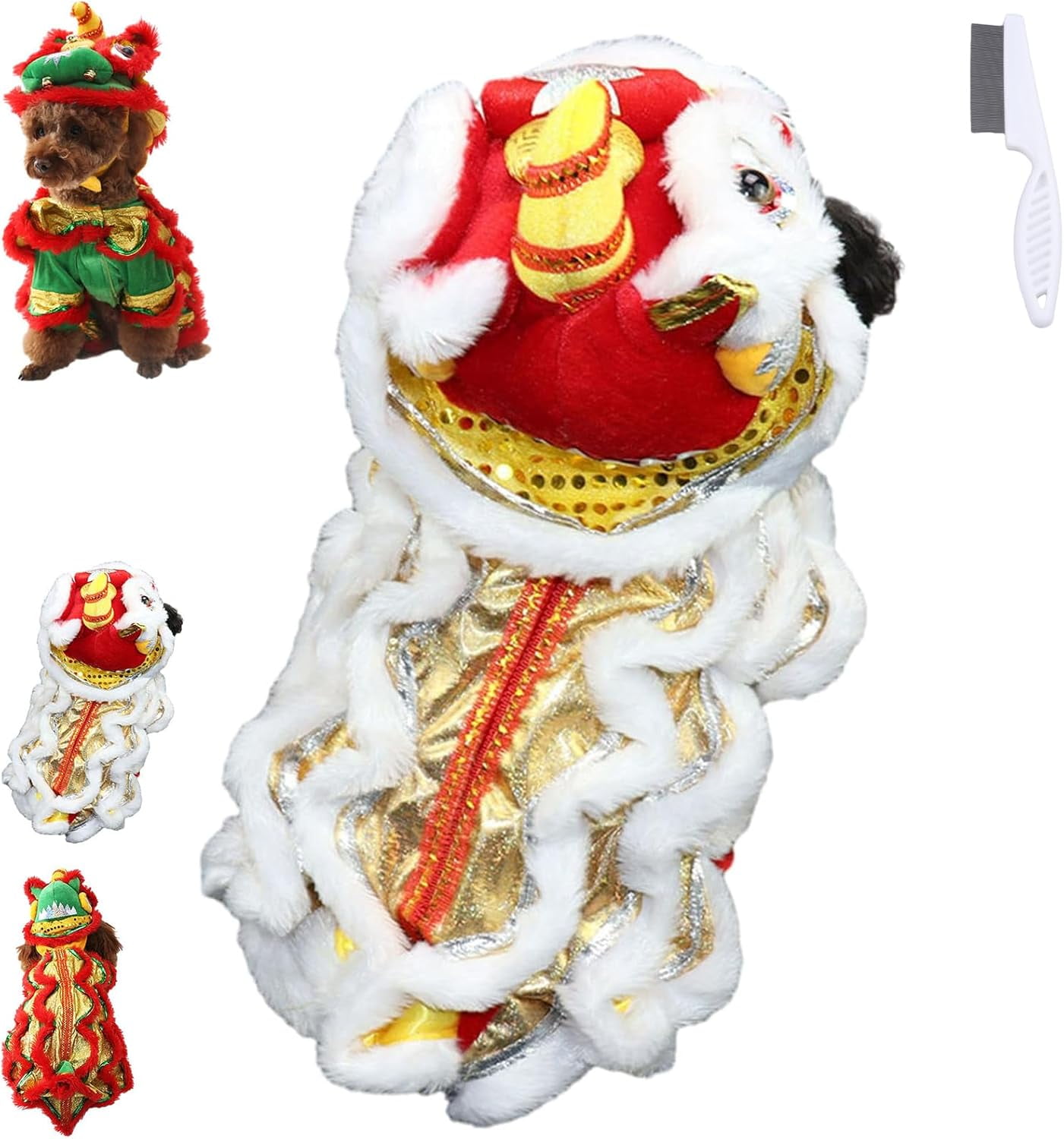 Chinese Lion Dance Dog Costume, Spring Festival Dogs Costume Clothes ...