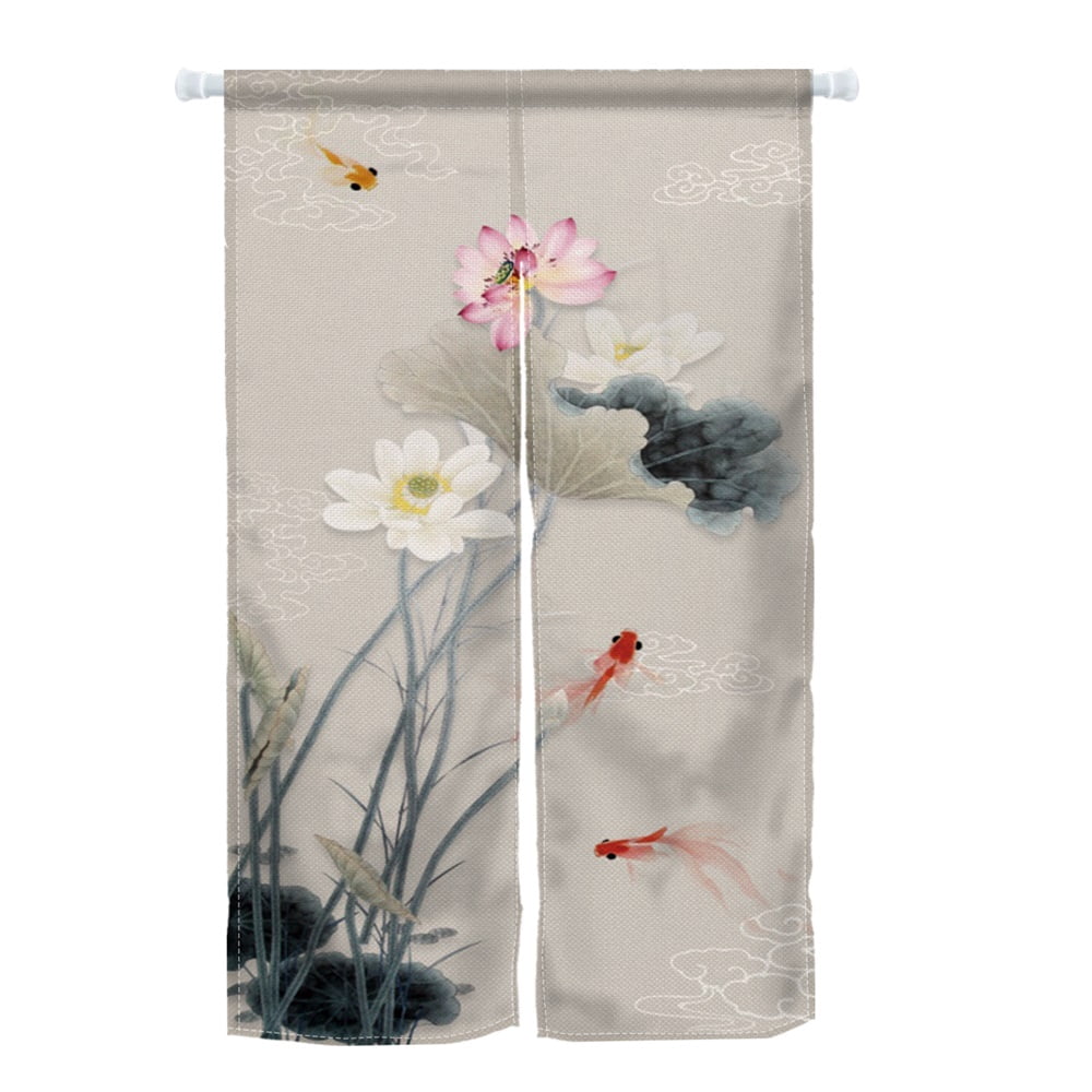 Chinese Lotus Door Curtain Restaurant Japanese Kitchen Izakaya ...