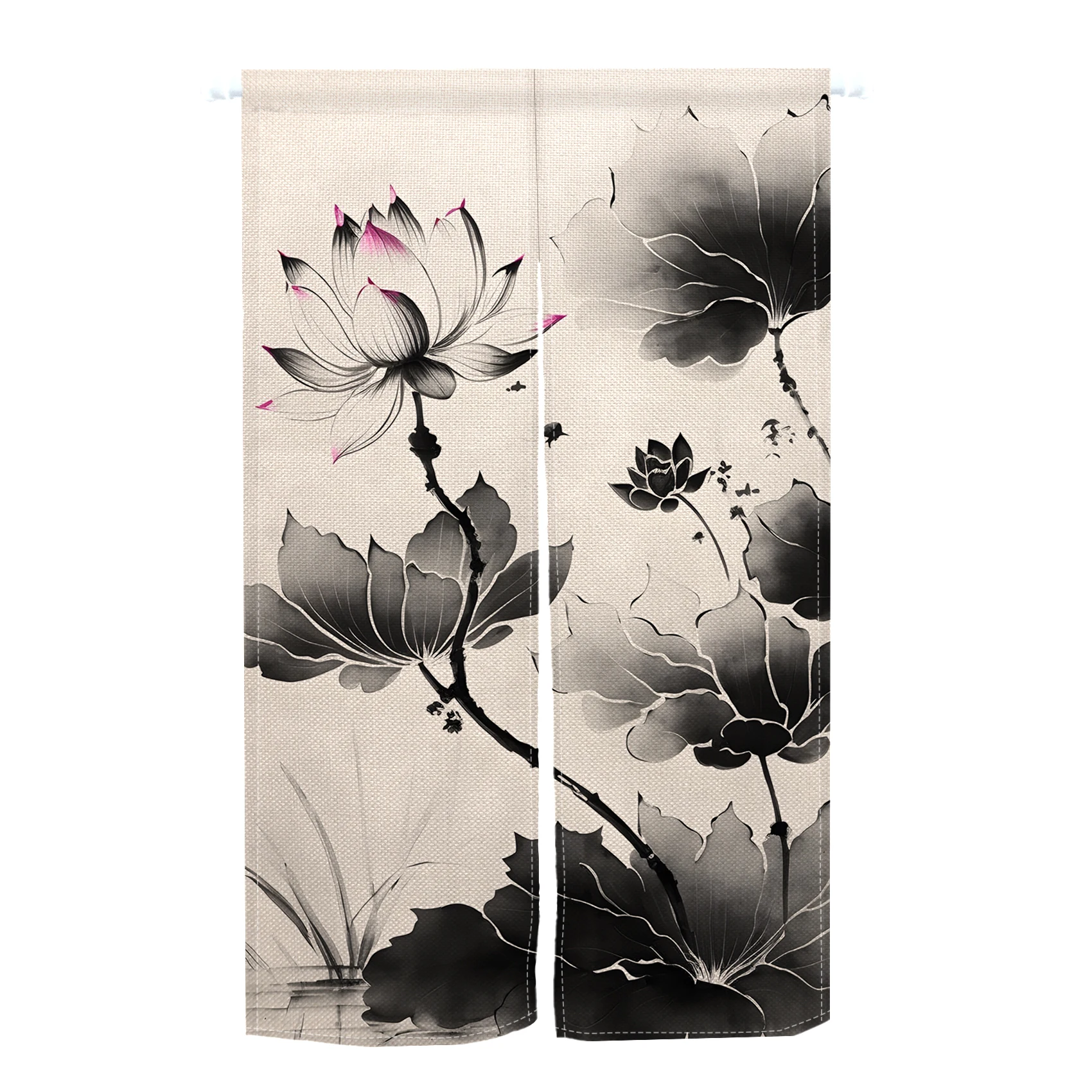 Chinese Lotus Door Curtain Restaurant Japanese Kitchen Izakaya ...