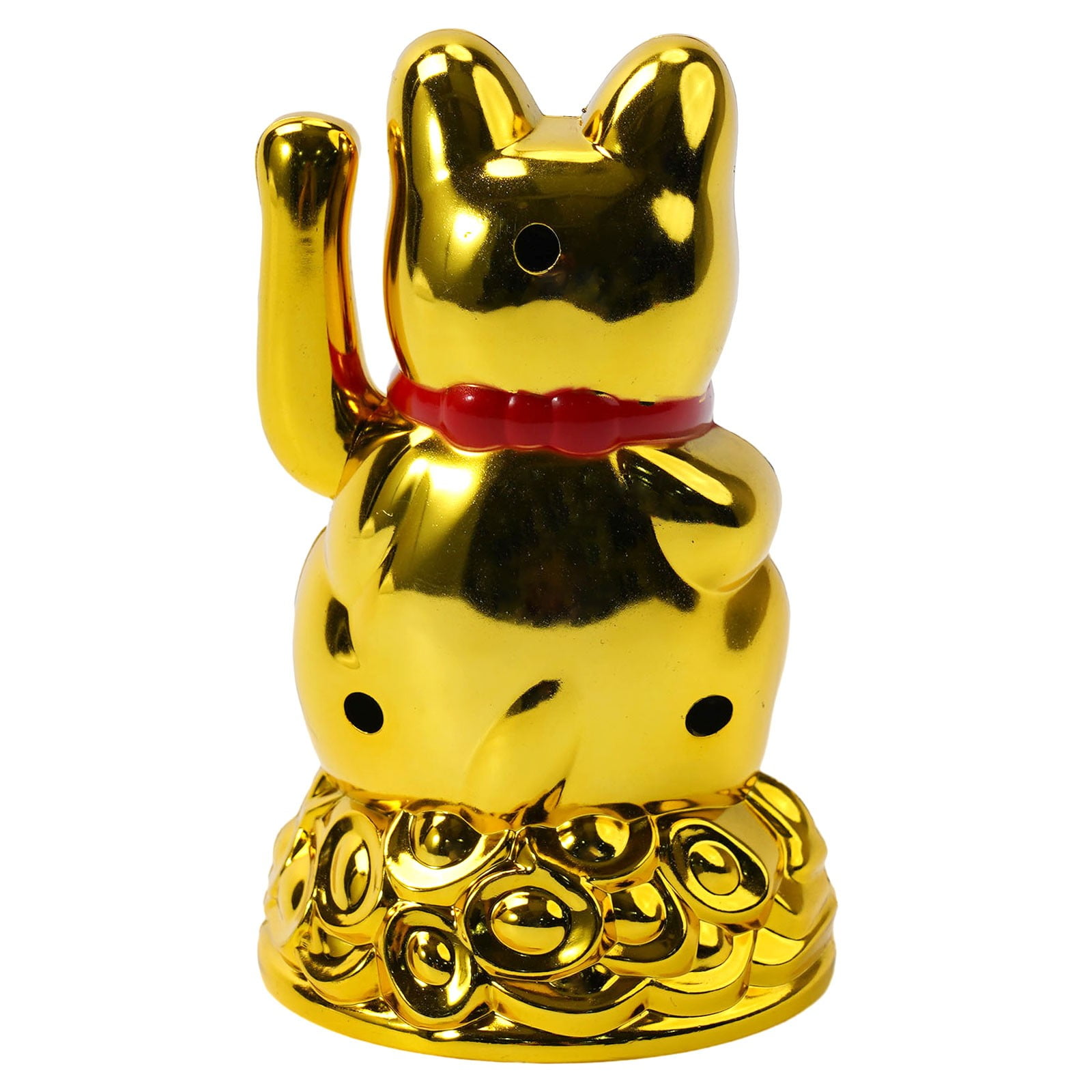 Chinese Lucky Waving Cat Beckoning Maneki Neko Gold fortune Feng Shui 6 ...