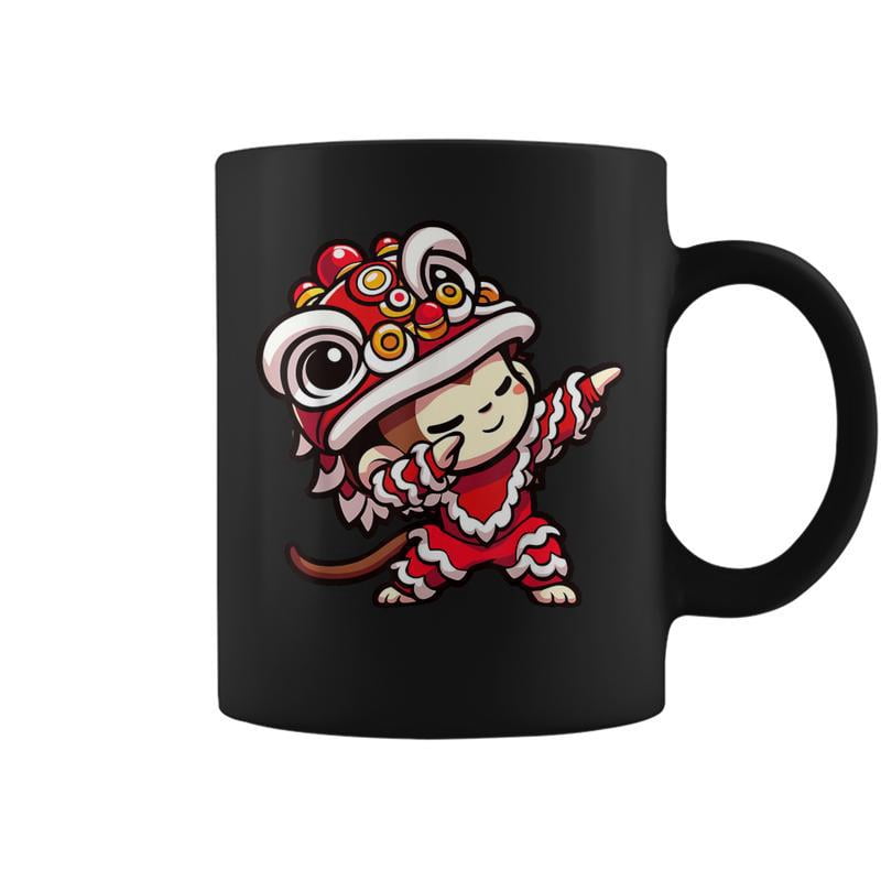 Chinese Lunar New Year 2025 Dabbing Monkey Lion Dance Coffee Mugs ...