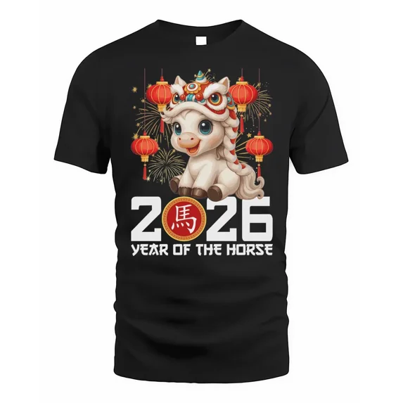 Chinese Lunar New Year 2026 Year Of The Horse Lion Dance Shirt ...