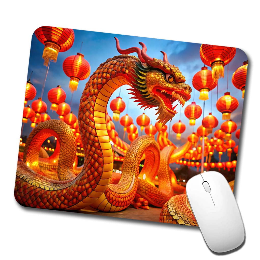 Chinese Lunar New Year Celebration Mouse Pad Low Profile Gaming Mat ...