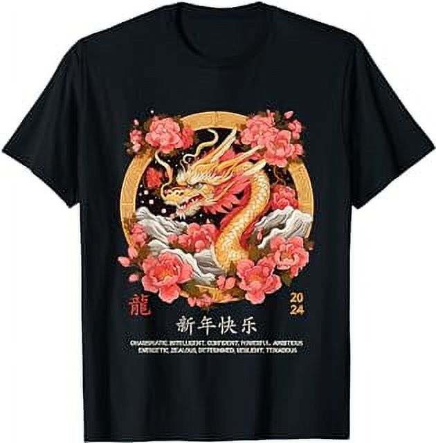 Chinese Lunar New Year Dragon Traits 2024 Year Of The Dragon T-Shirt ...