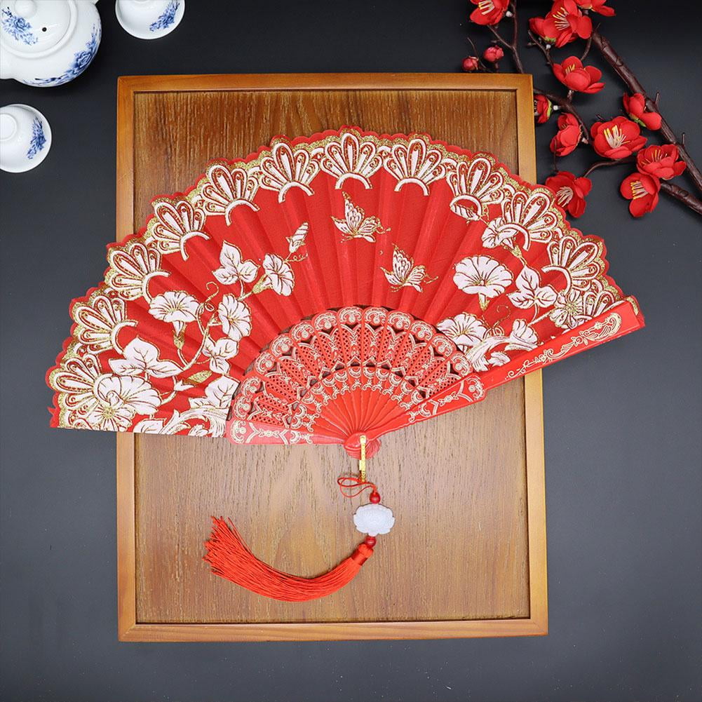 Chinese Luxury Gliding Folding Fan Wedding Bridal Fan Lot Performance ...