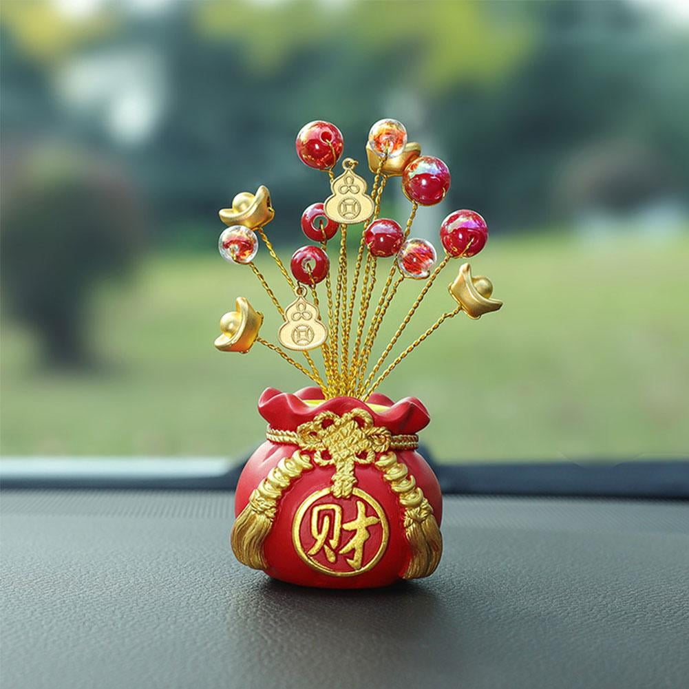 Chinese Money Tree Feng Shui Lucky Fortune Miniature Car Decoratin Year ...