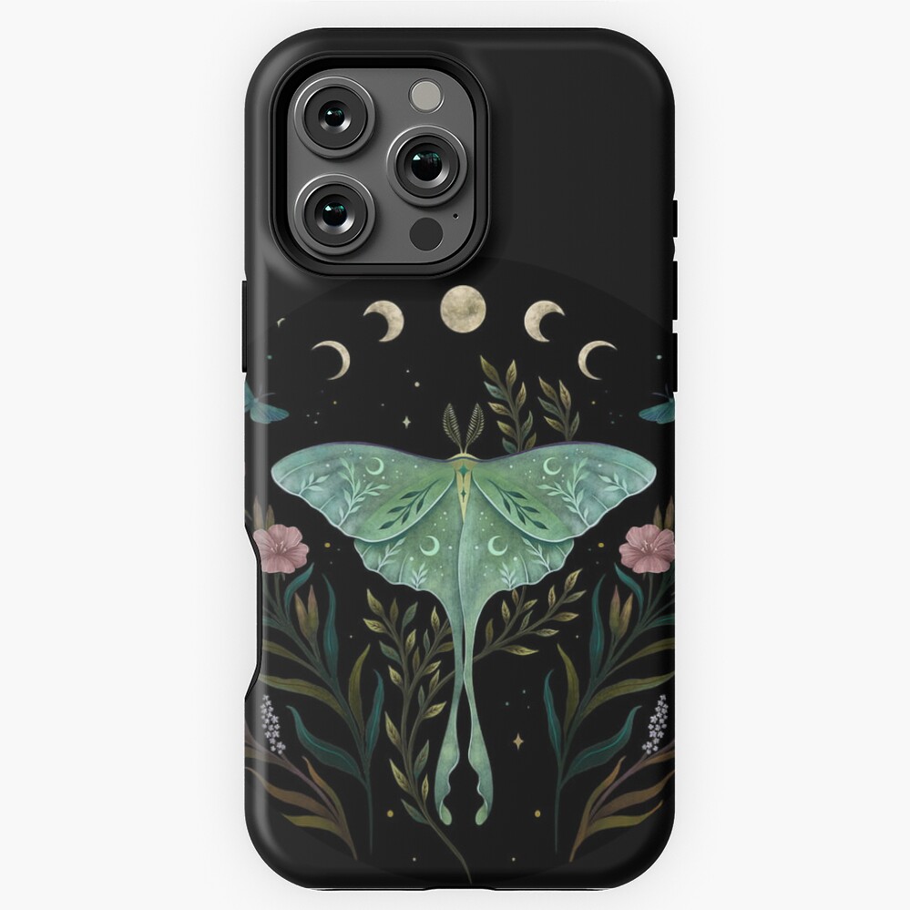 Chinese Moon Moth Actias Dubernardi Phone Case for iPhone 16 15 14 13 ...