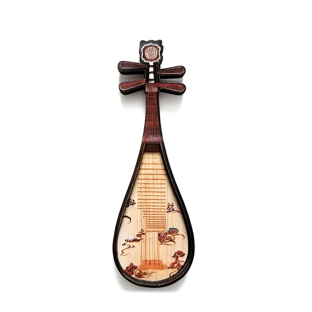 Chinese Musical Instrument Fridge Magnets, Antique Pipa Gu-zheng Ruan ...