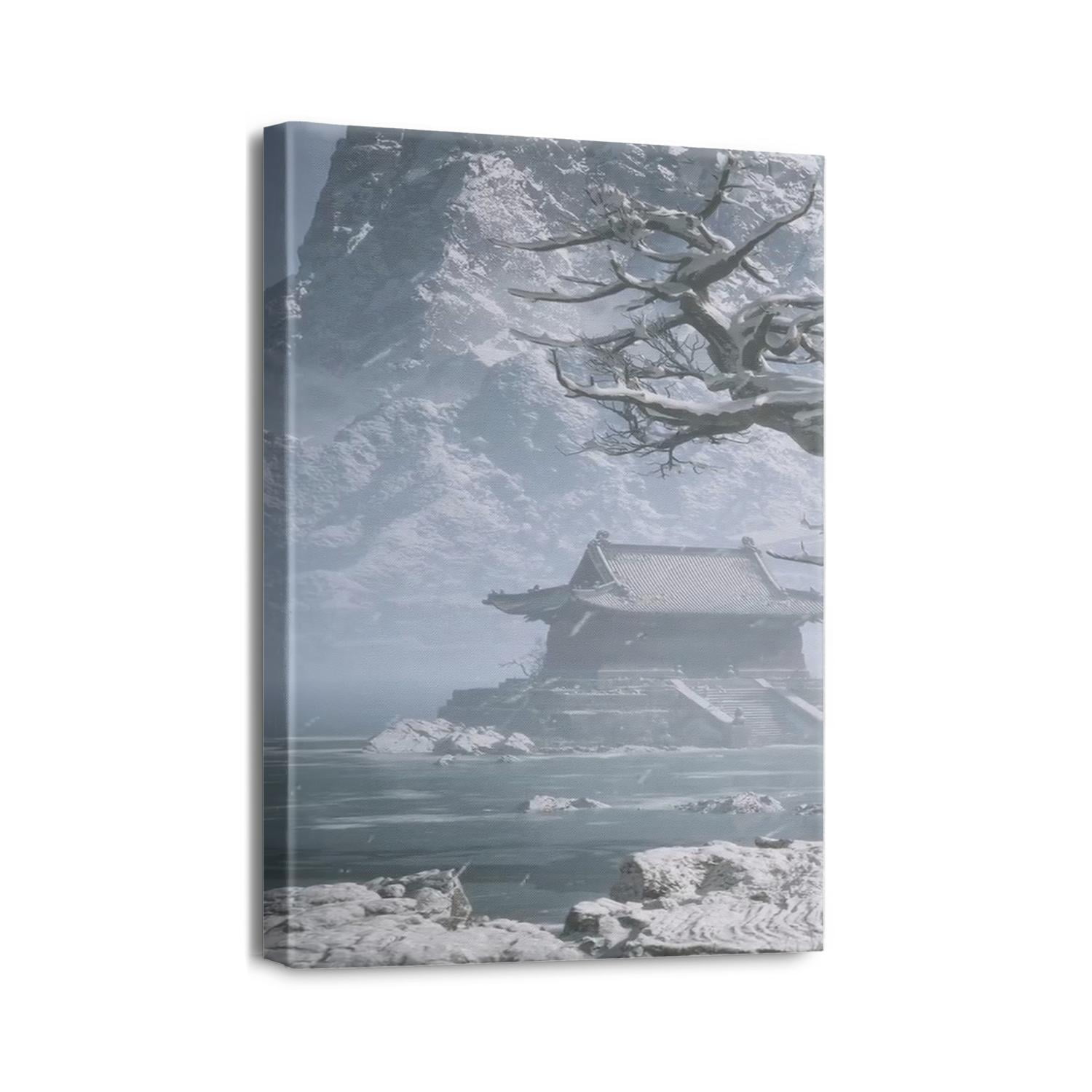 Chinese Myth Sun Wukong Canvas Print Poster Room Decor Snow Scenery ...