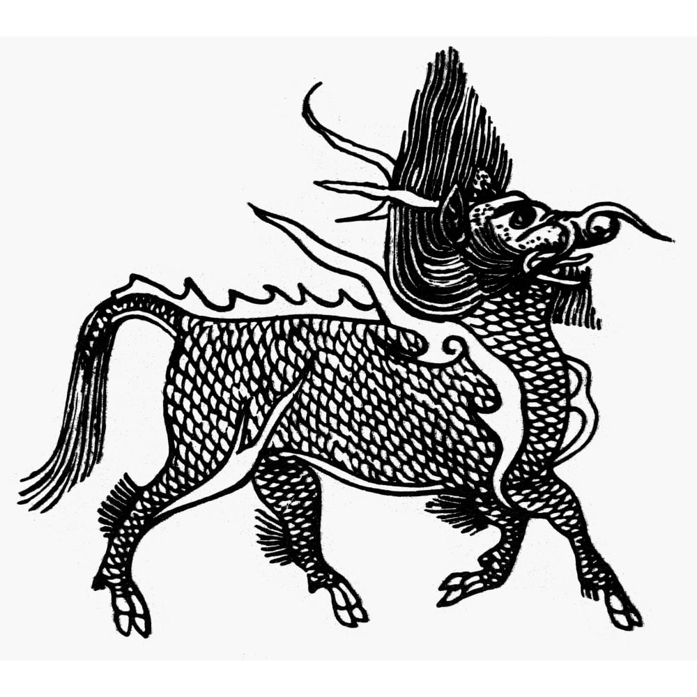Chinese Mythology Chi Lin. Nthe Chi Lin Or Dragon Horse. Mythical ...
