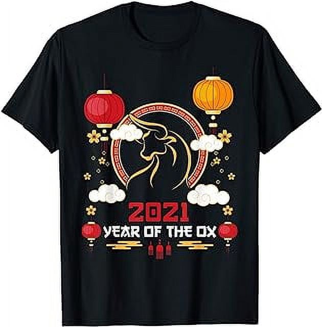 Chinese New Year 2021 Clothes Boy Girl Outfit Year Of The Ox T-Shirt ...
