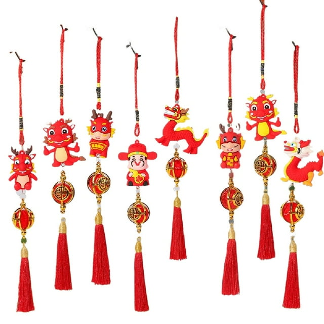 Chinese New Year 2024 Dragon Year Rubber Lantern Pendant Chinese Zodiac ...