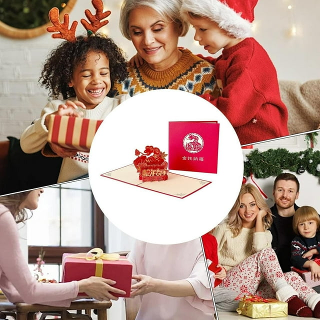 Chinese New Year 2025 Snake Greeting Cards, Pattern with Envelope New ...