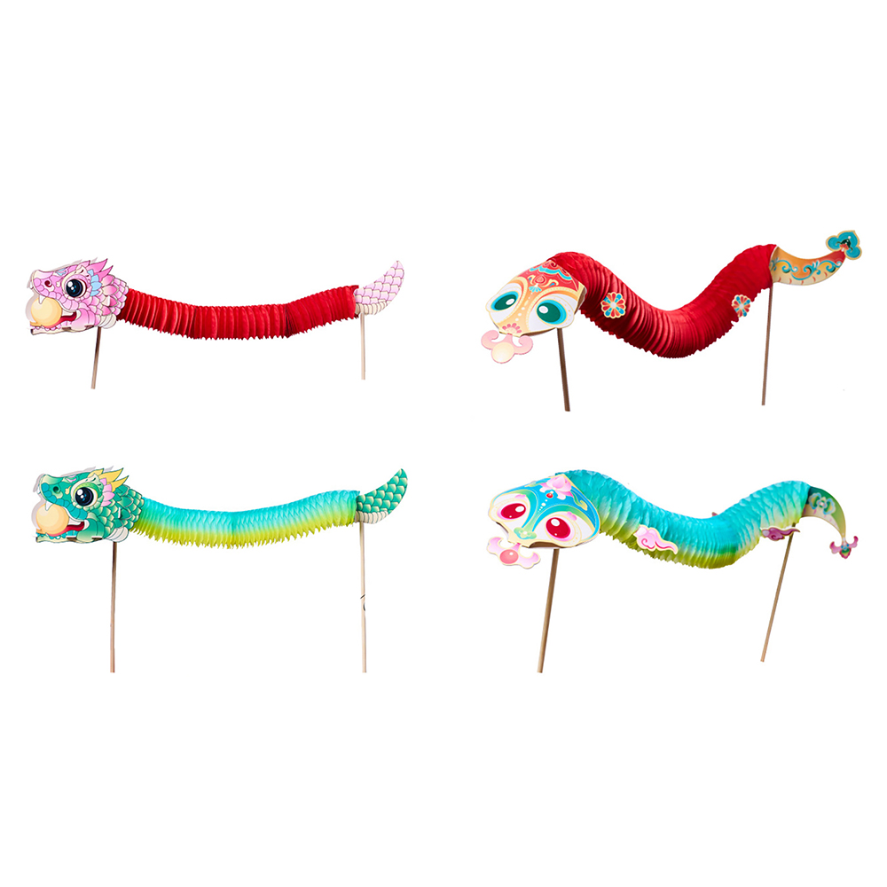 Chinese New Year 2025 snake year flip snake children handmade material ...