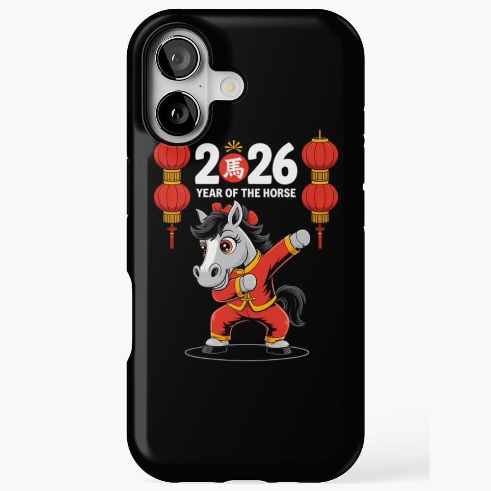 Chinese New Year 2026 Horse Art Phone Case with iPhone 17 to 11 Pro Max ...
