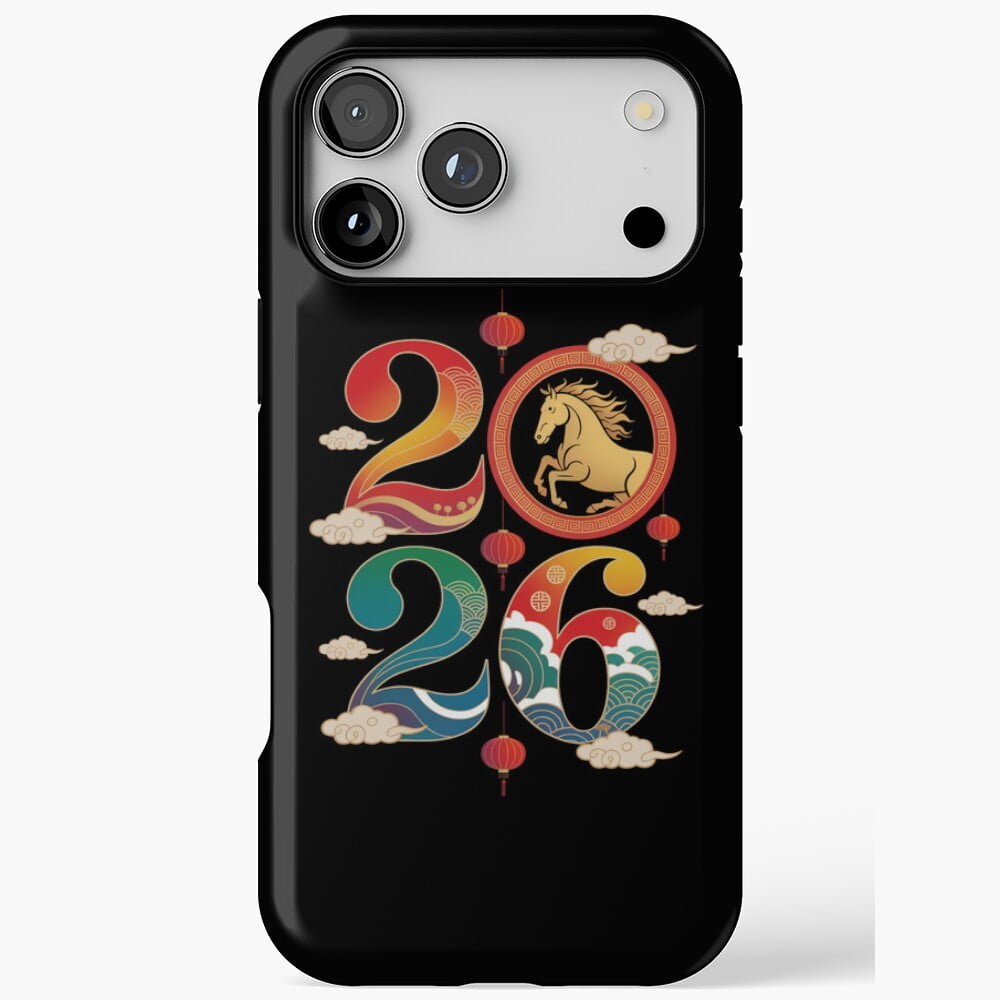 Chinese New Year 2026 Horse Theme Phone Case iPhone Case 17 16 15 14 13 ...