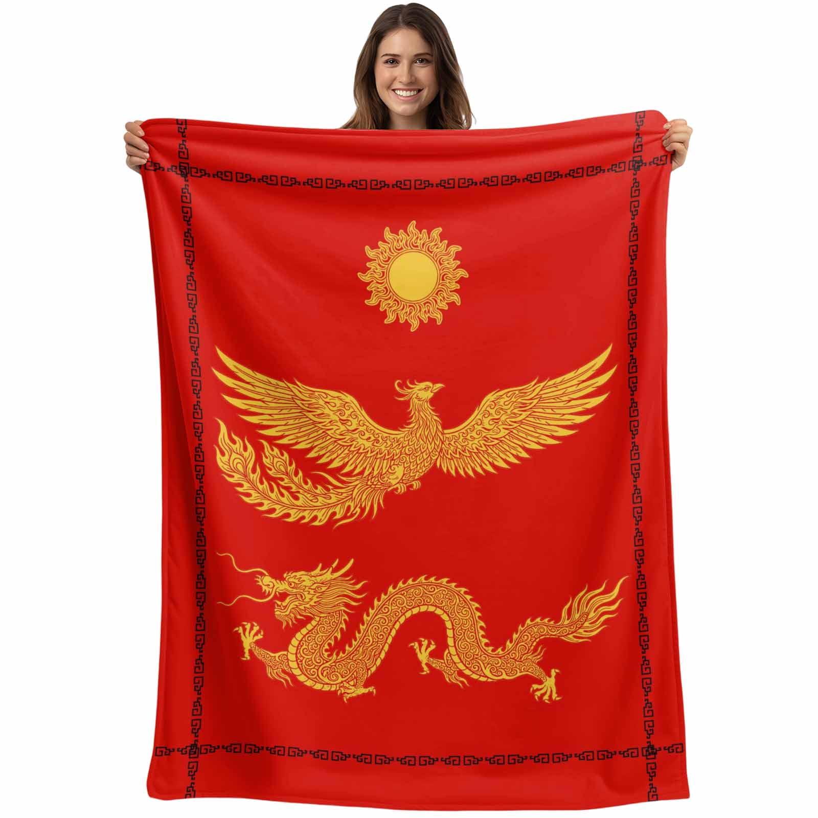 Chinese New Year Blanket Soft Cozy Warm Throw Blanket for Couch, Plush ...