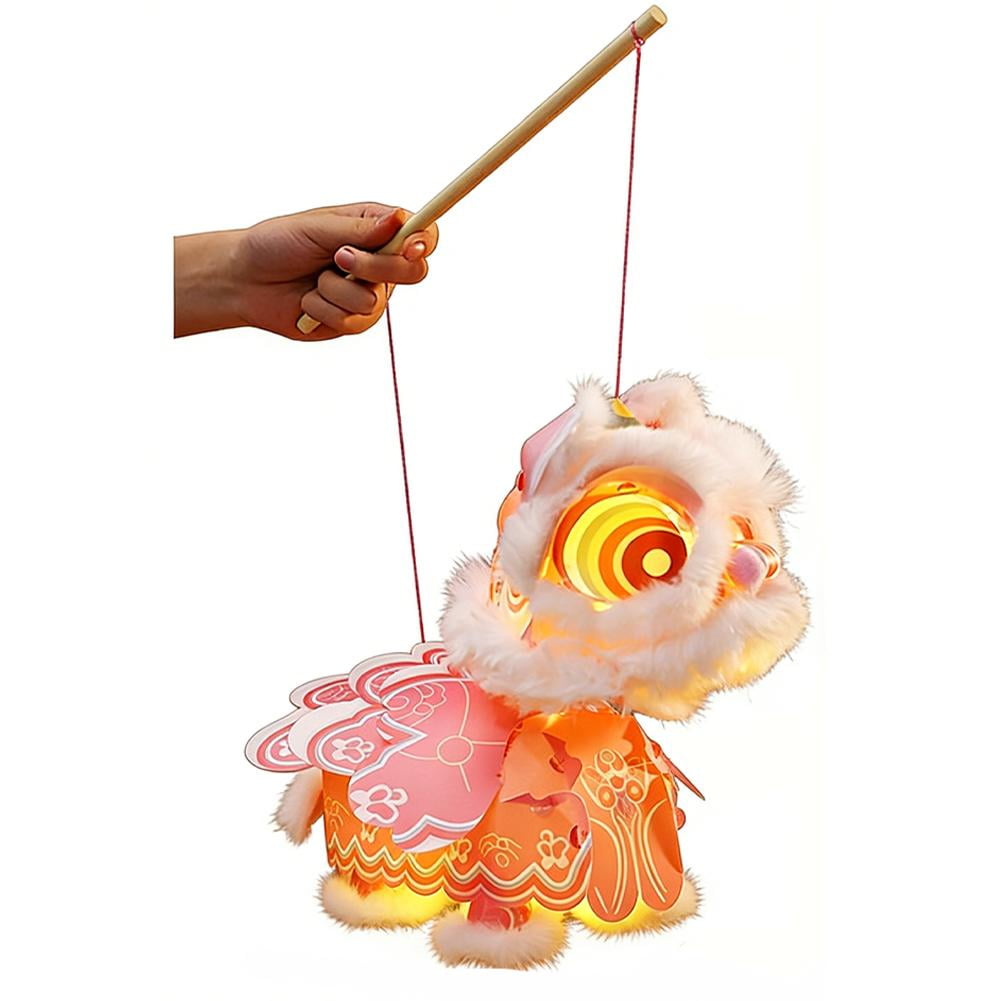 Chinese New Year DIY Lion Dance Lantern Kit, Handheld Lantern Festival ...