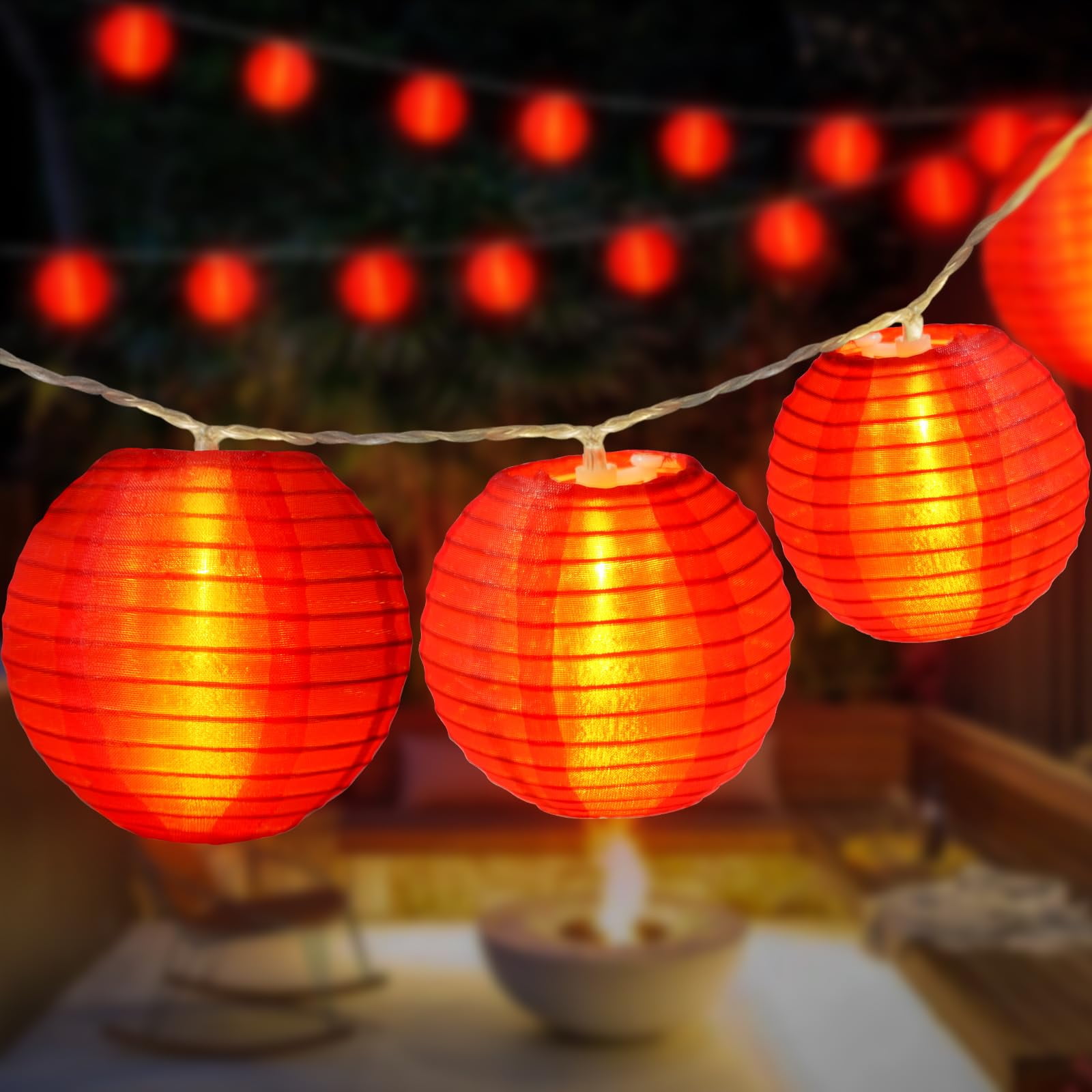 Chinese New Year Decorations 2025 Chinese Lanterns Lights 9.4Ft Lantern ...