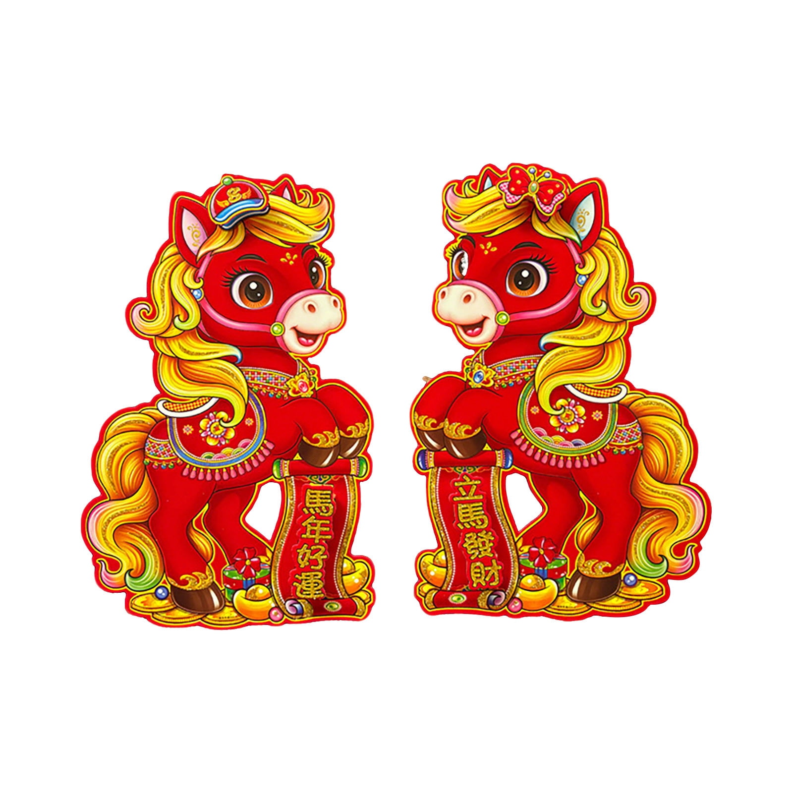 Chinese New Year Decorations 2026, Lunar New Year Horse Door Small ...