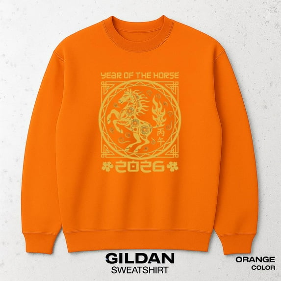 Chinese New Year Fire Horse Year Of The Horse 2026 Retro Art Style ...