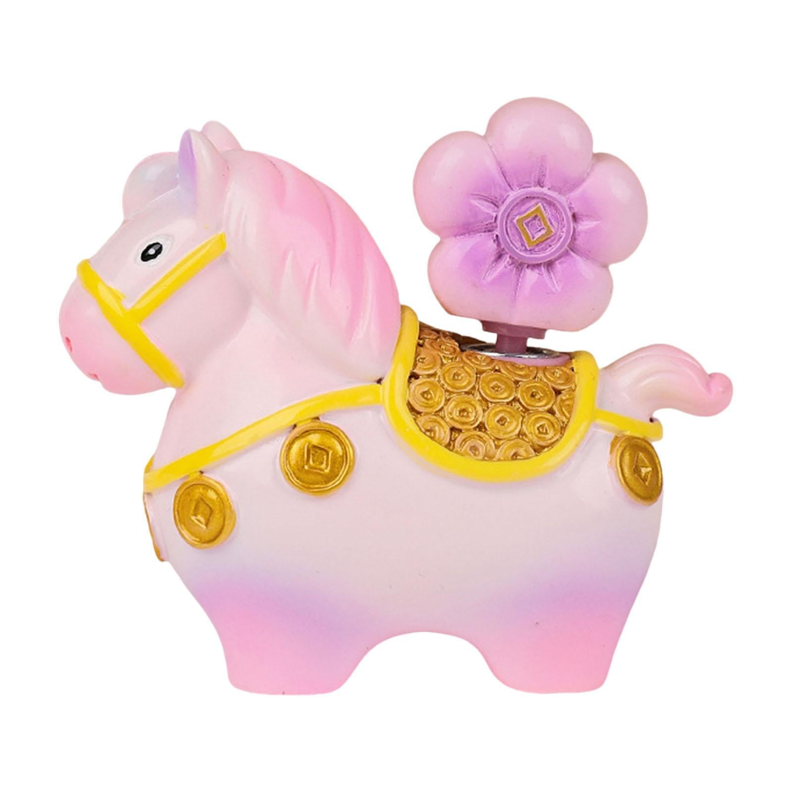 Chinese New Year Horse Figurine Mascot Doll Sculpture Resin Crafted ...